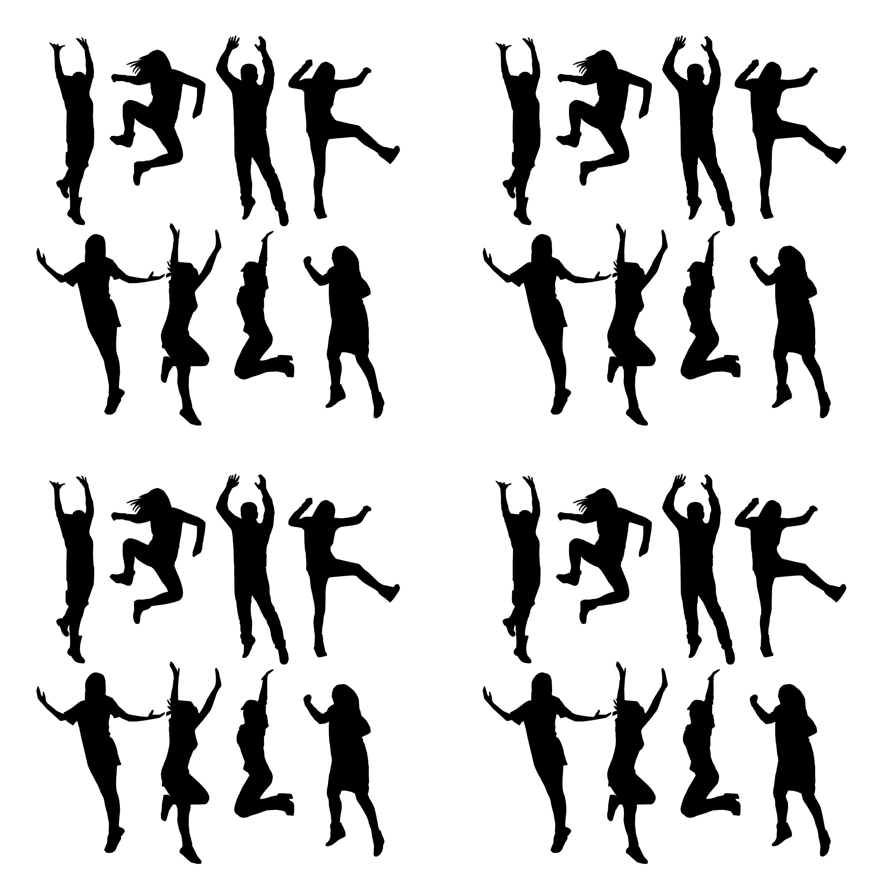 SPRINGENDE Menschen SILHOUETTE Illustrationen, sofortigen download in ...