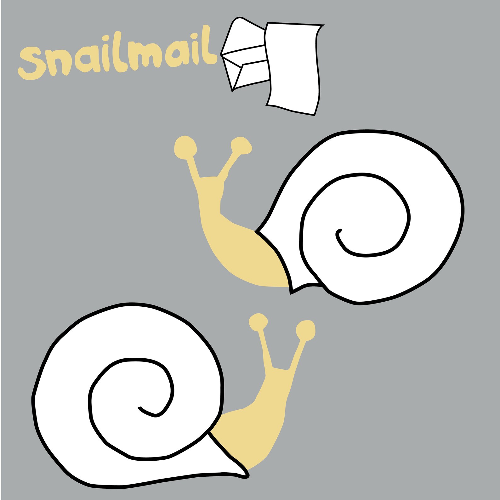 SNAIL MAIL Clip Art ILLUSTRATION, Instant Download in Svg Pdf Ai Jpg ...