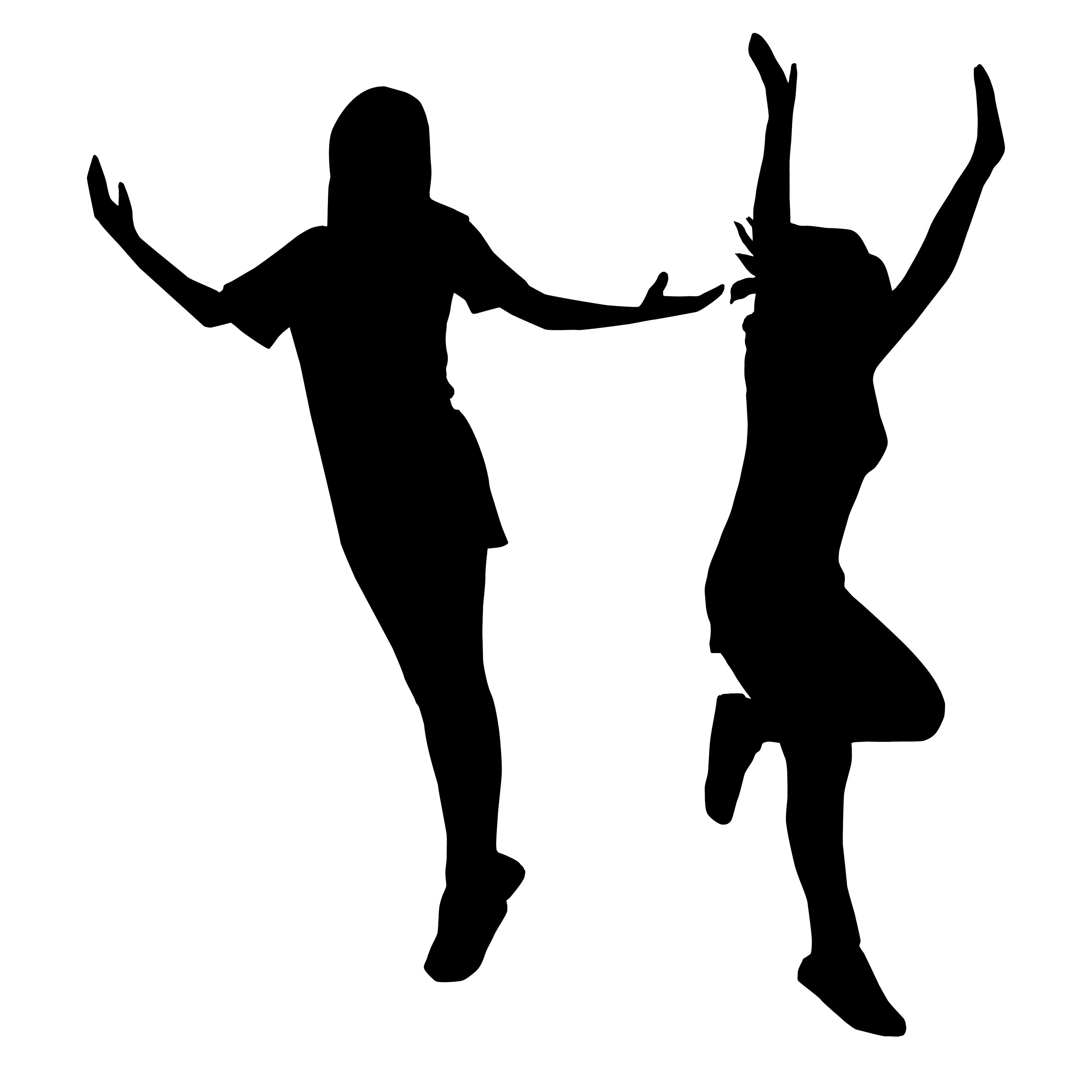 SPRINGENDE Menschen SILHOUETTE Illustrationen, sofortigen download in ...