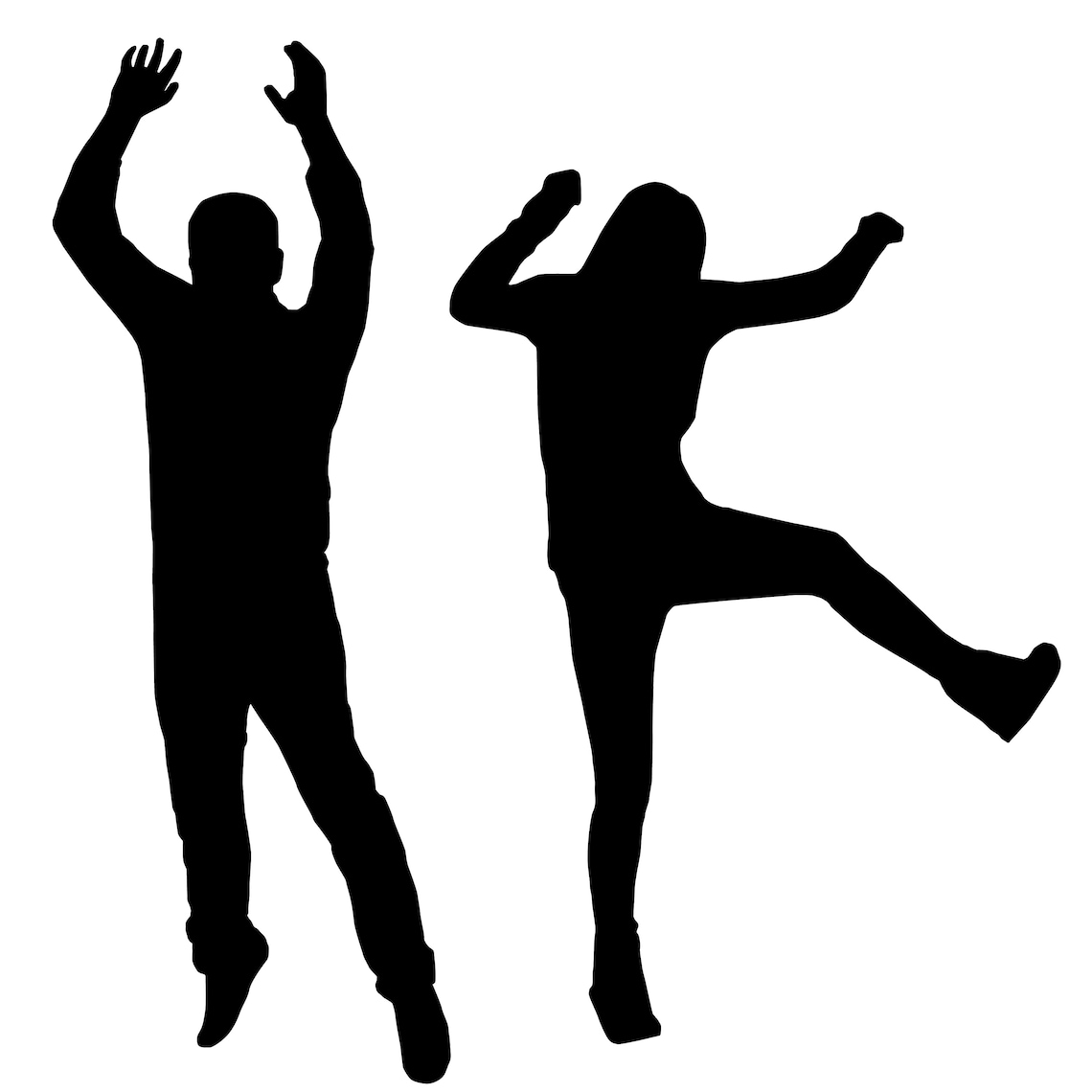 SPRINGENDE Menschen SILHOUETTE Illustrationen, sofortigen download in ...