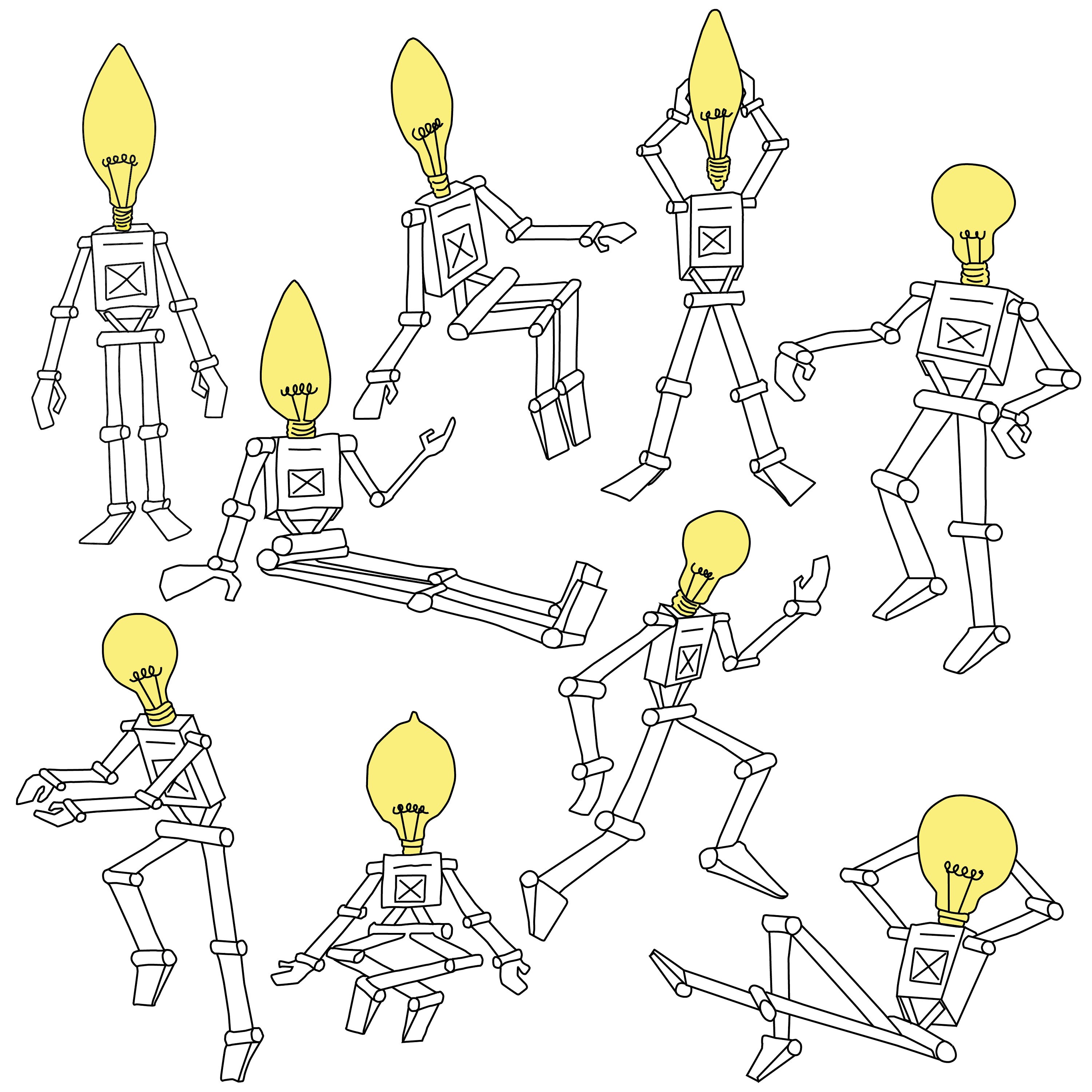 ROBOT Clip Art ILLUSTRATION Instant Download in Svg Pdf Ai - Etsy