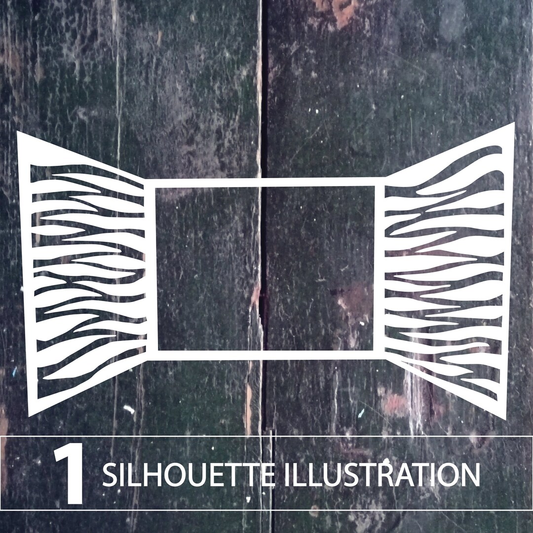 Open WINDOW Frame SILHOUETTE ILLUSTRATION, Drawing in Svg Pdf Ai Jpg ...