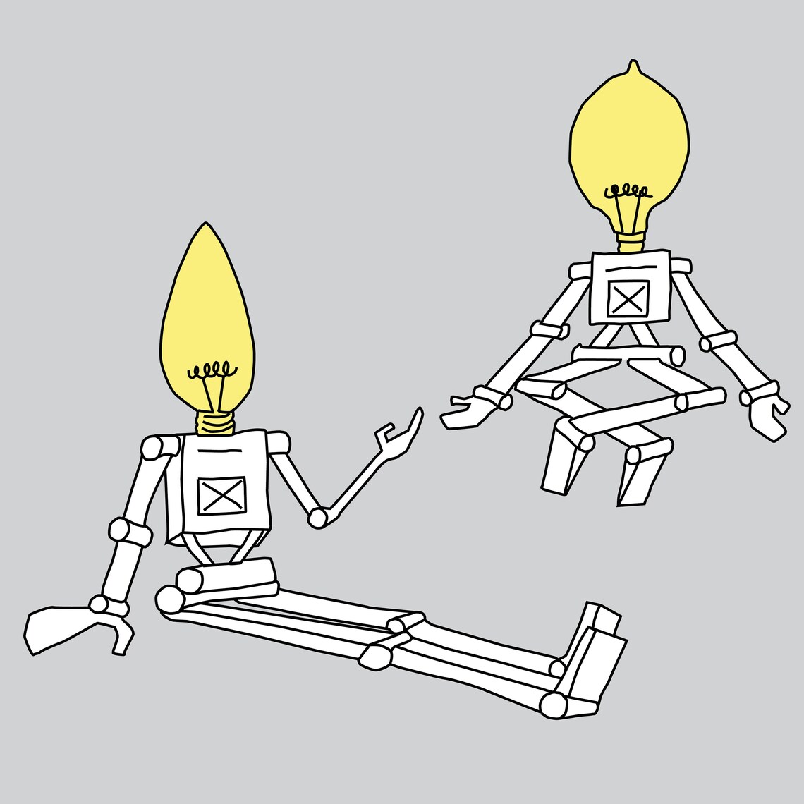 ROBOT Clip Art ILLUSTRATION Instant Download in Svg Pdf Ai - Etsy