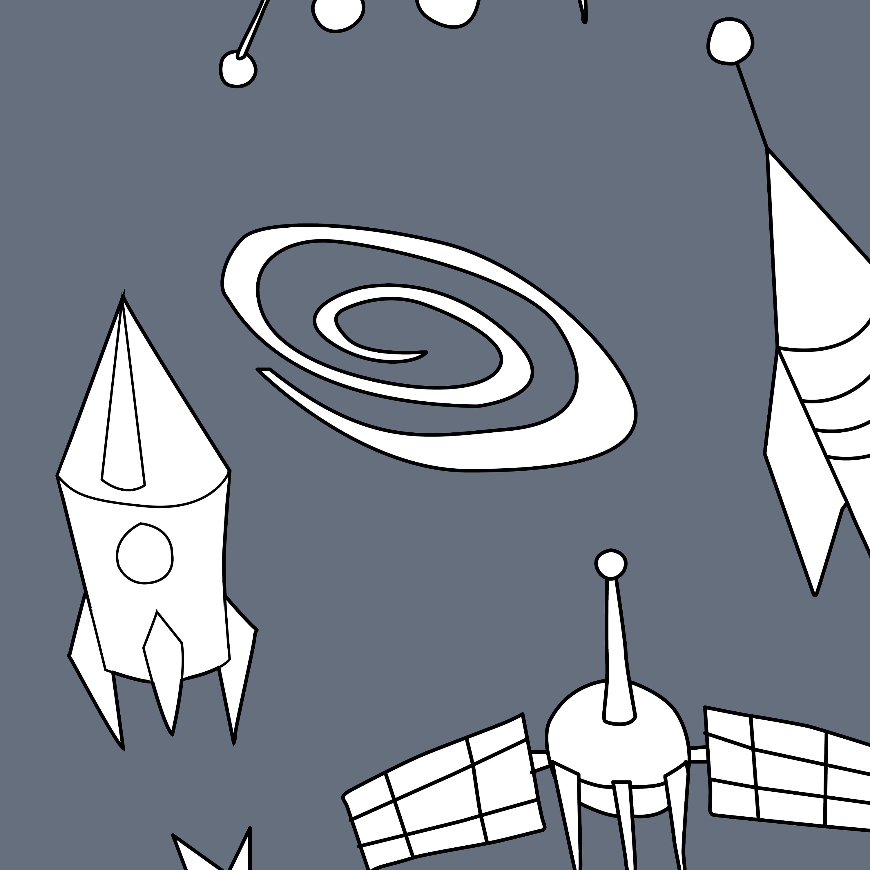 SPACE Clip Art ILLUSTRATION Instant Download in Svg Pdf Ai - Etsy