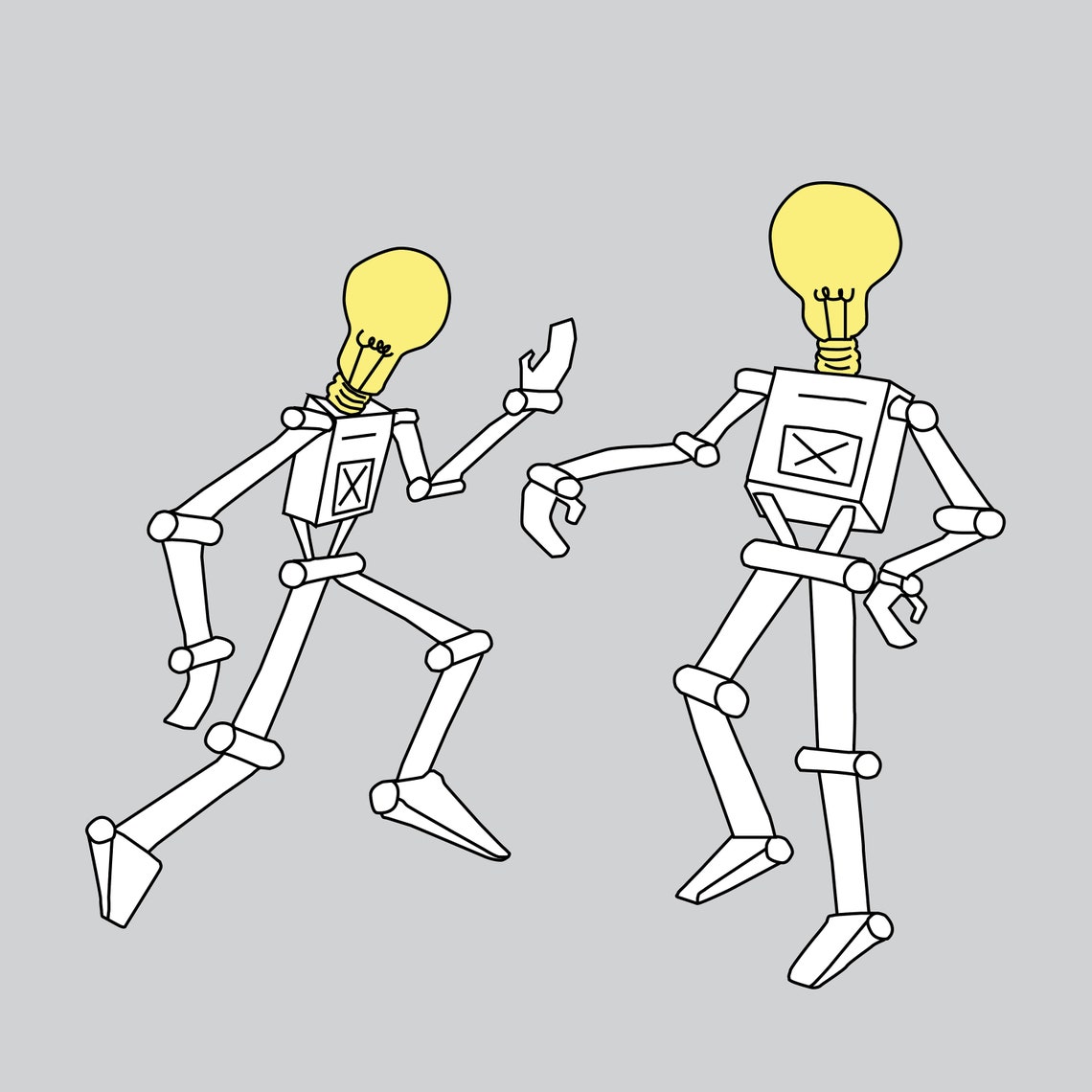 ROBOT Clip Art ILLUSTRATION Instant Download in Svg Pdf Ai - Etsy