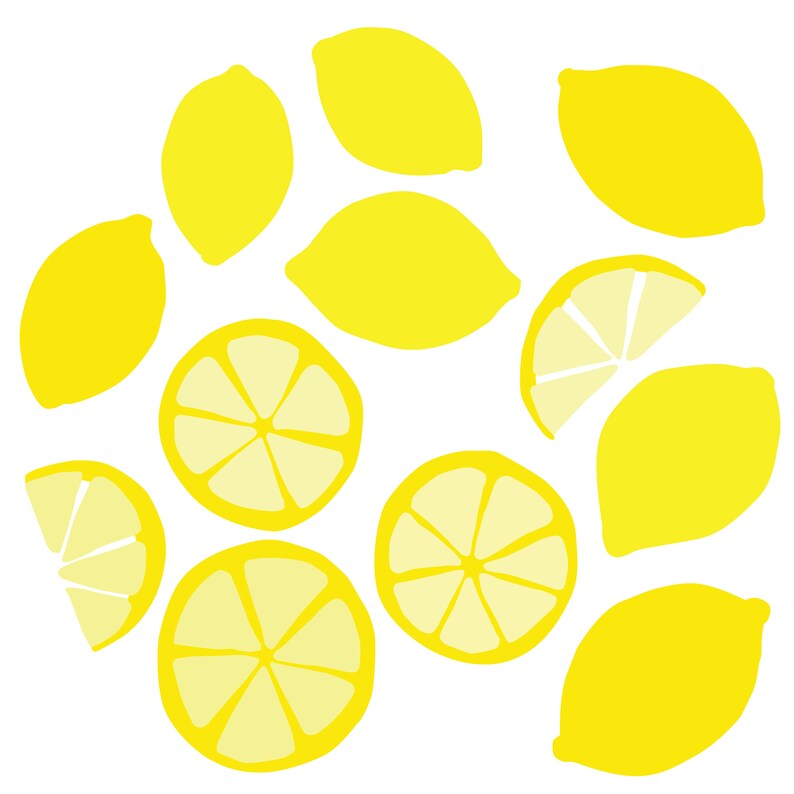 LEMON SILHOUETTE ILLUSTRATIONS, Drawing in Svg Pdf Ai Jpg Png Dxf, Cut ...