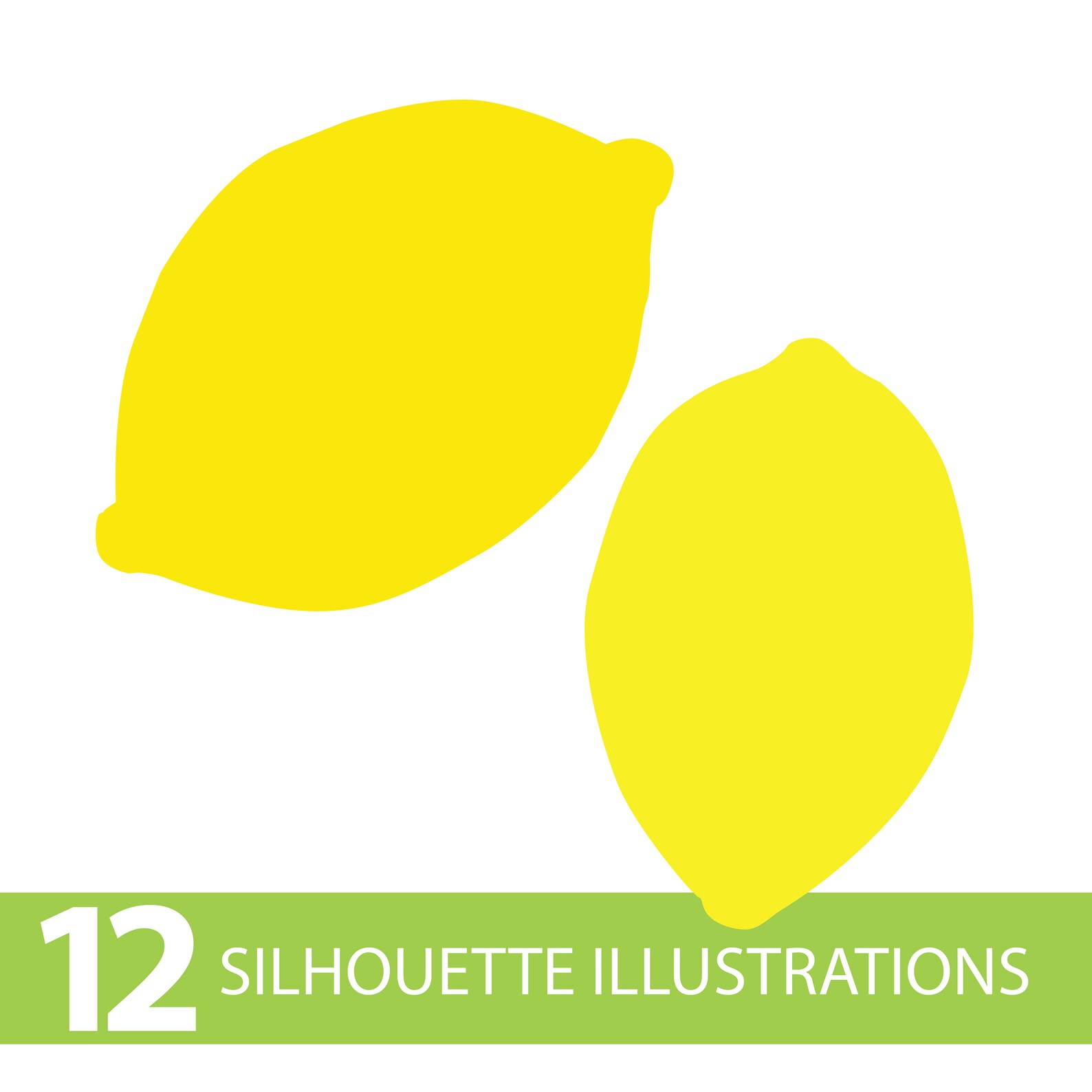 LEMON SILHOUETTE ILLUSTRATIONS, Drawing in Svg Pdf Ai Jpg Png Dxf, Cut ...