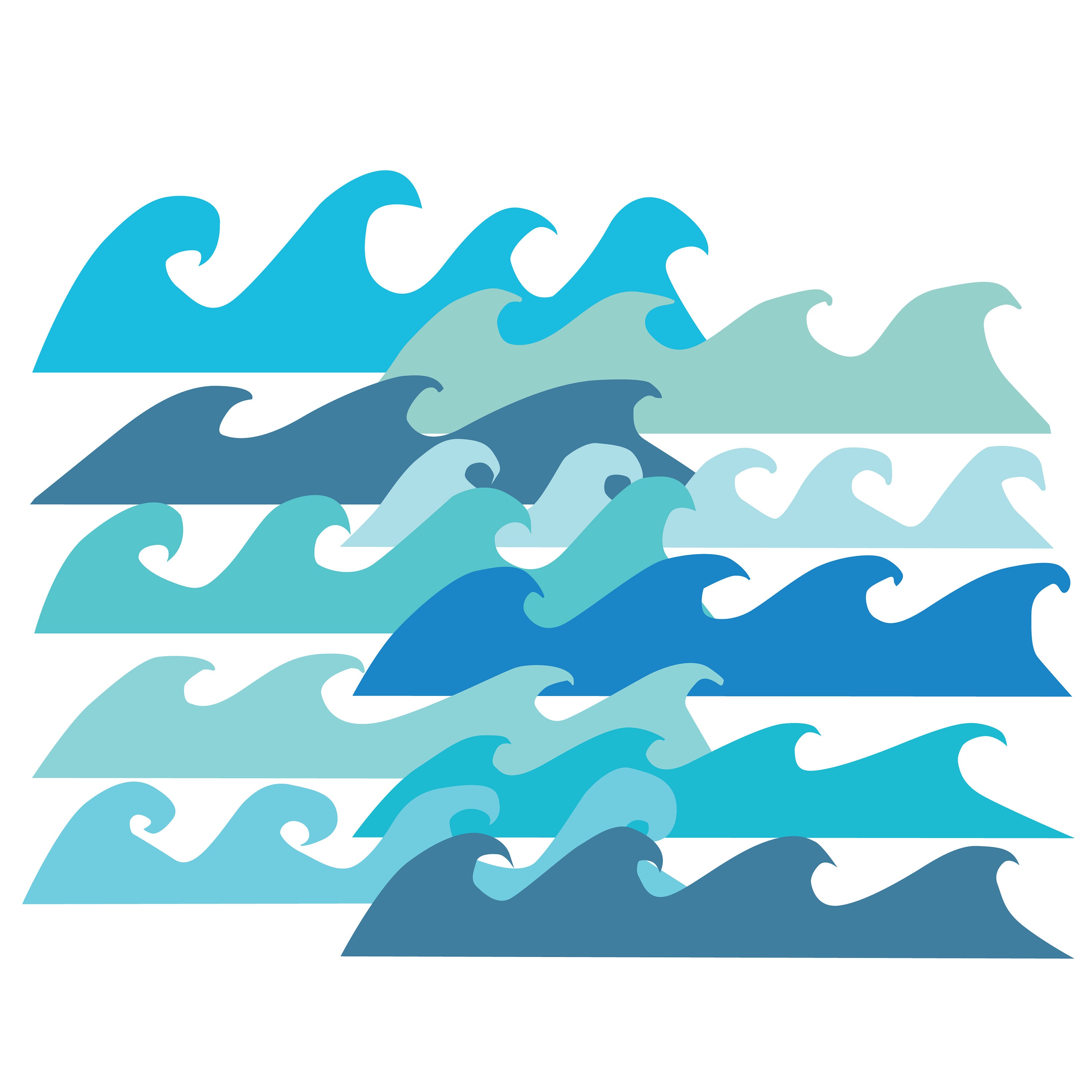 WAVES SILHOUETTE ILLUSTRATION Drawing in Svg Pdf Ai Jpg Png Dxf Format ...