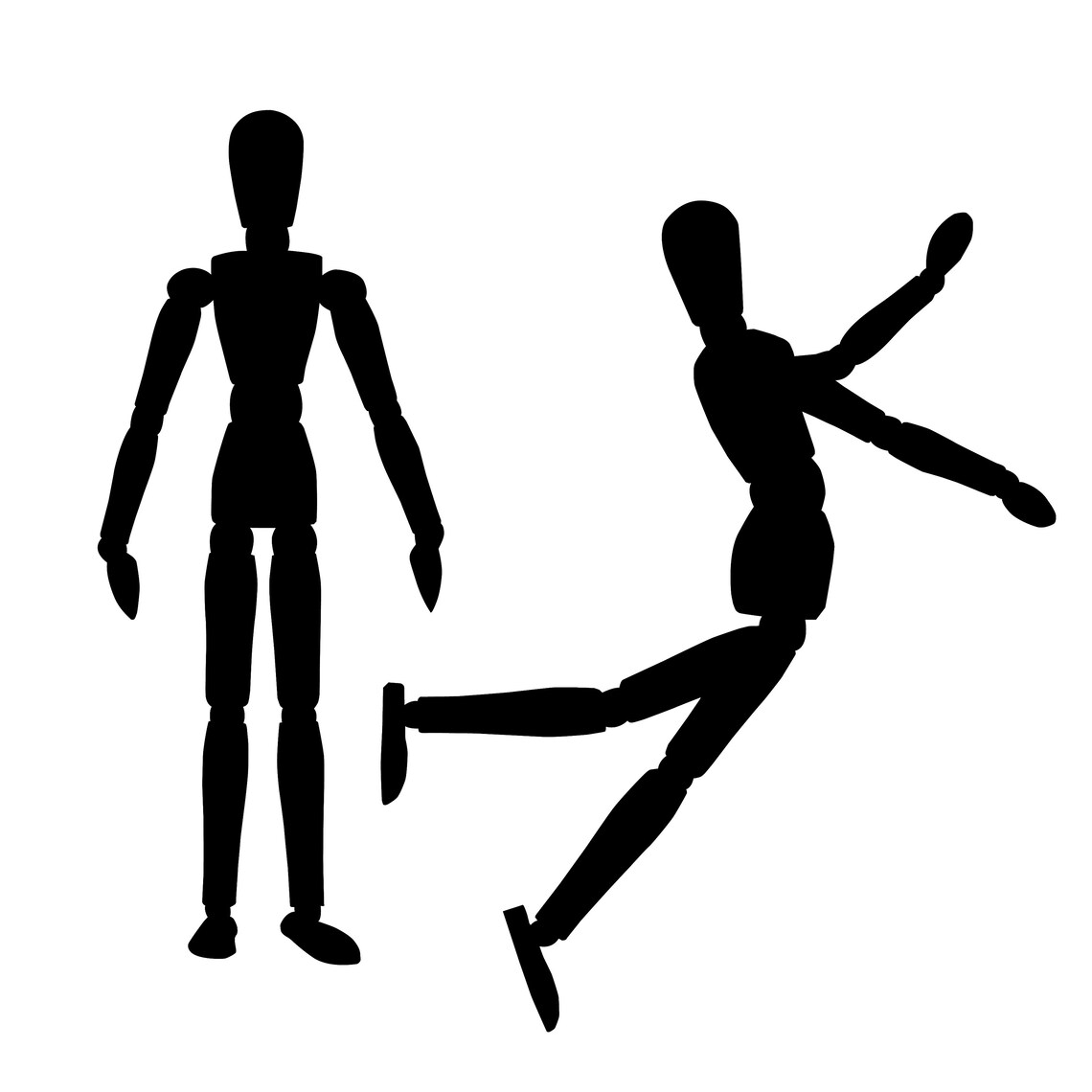Wooden Mannequin SILHOUETTE ILLUSTRATIONS Instant Download in - Etsy