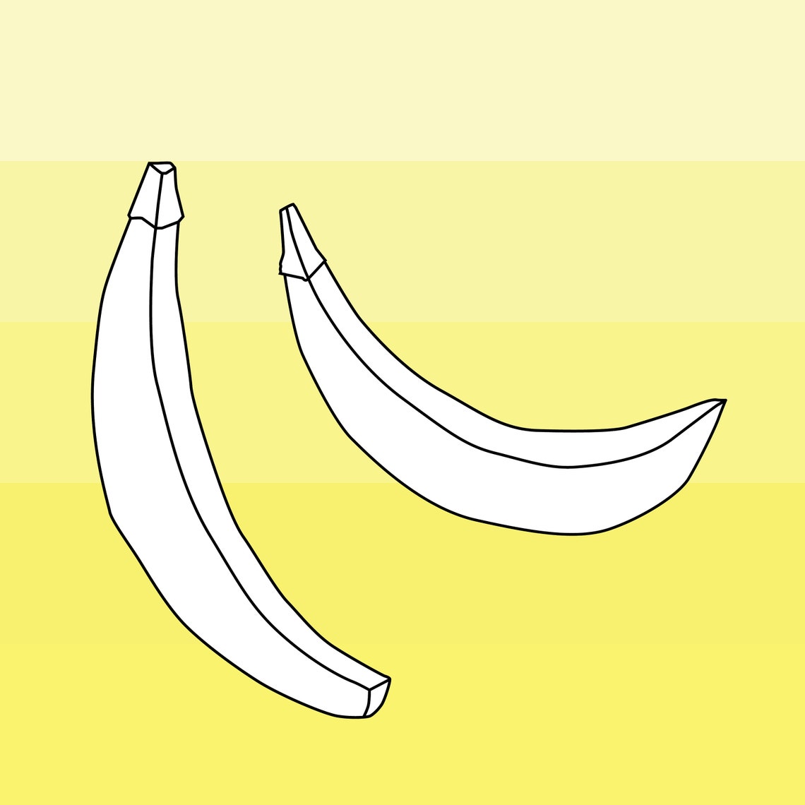 BANANA FRUIT Clip Art ILLUSTRATION Instant Download in Svg - Etsy