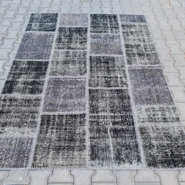 Gray Patchwork Rug - Etsy