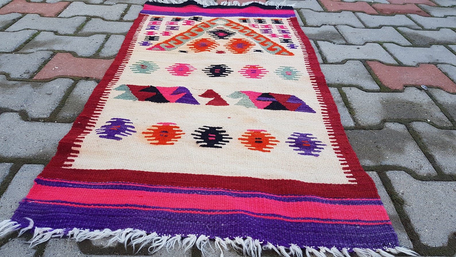 Welcome Rug Oushak Rug Turkish Rug Vintage Rug Colorful | Etsy
