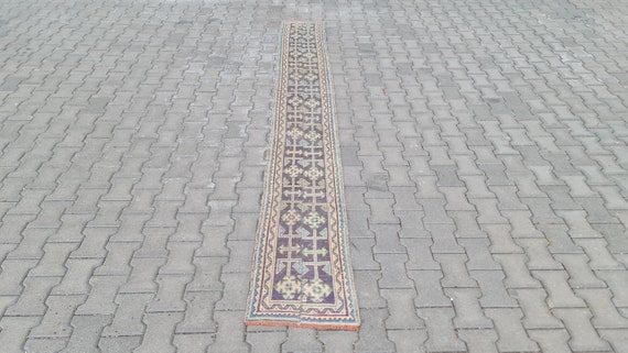 Turkish rug Kitchen long Rug Vintage rug Handknotted rug | Etsy