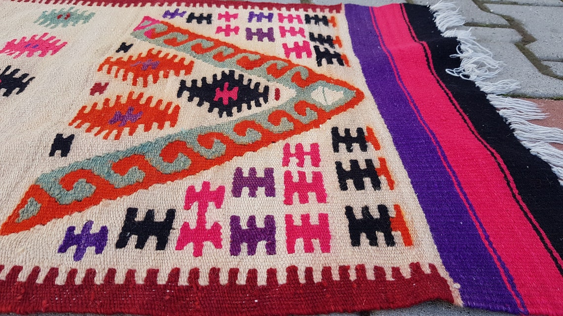 Welcome Rug Oushak Rug Turkish Rug Vintage Rug Colorful | Etsy