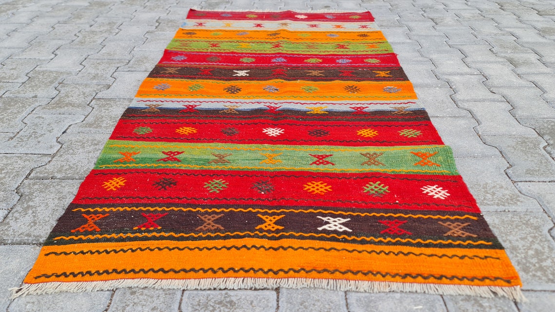 Tribal Rug Nomad Rug Colorful Rug Rainbow Rug Ethnic Rug - Etsy