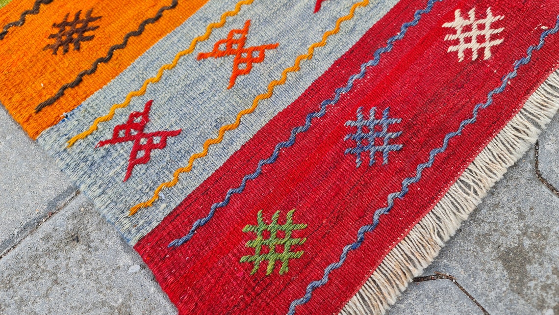 Tribal Rug Nomad Rug Colorful rug Rainbow rug Ethnic Rug | Etsy