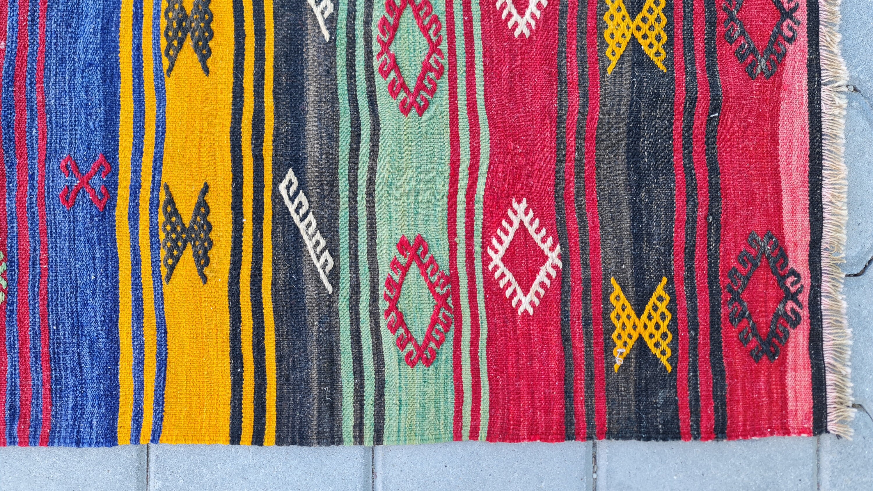 Wool Stair Rug Rainbow Runner Ethnic Rug Kilims Rug Living | Etsy