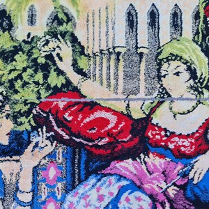 Area Rug 4x5, Vintage Rug 4x5, Office Rug, Art Wall Rug, Paint Kilim ...