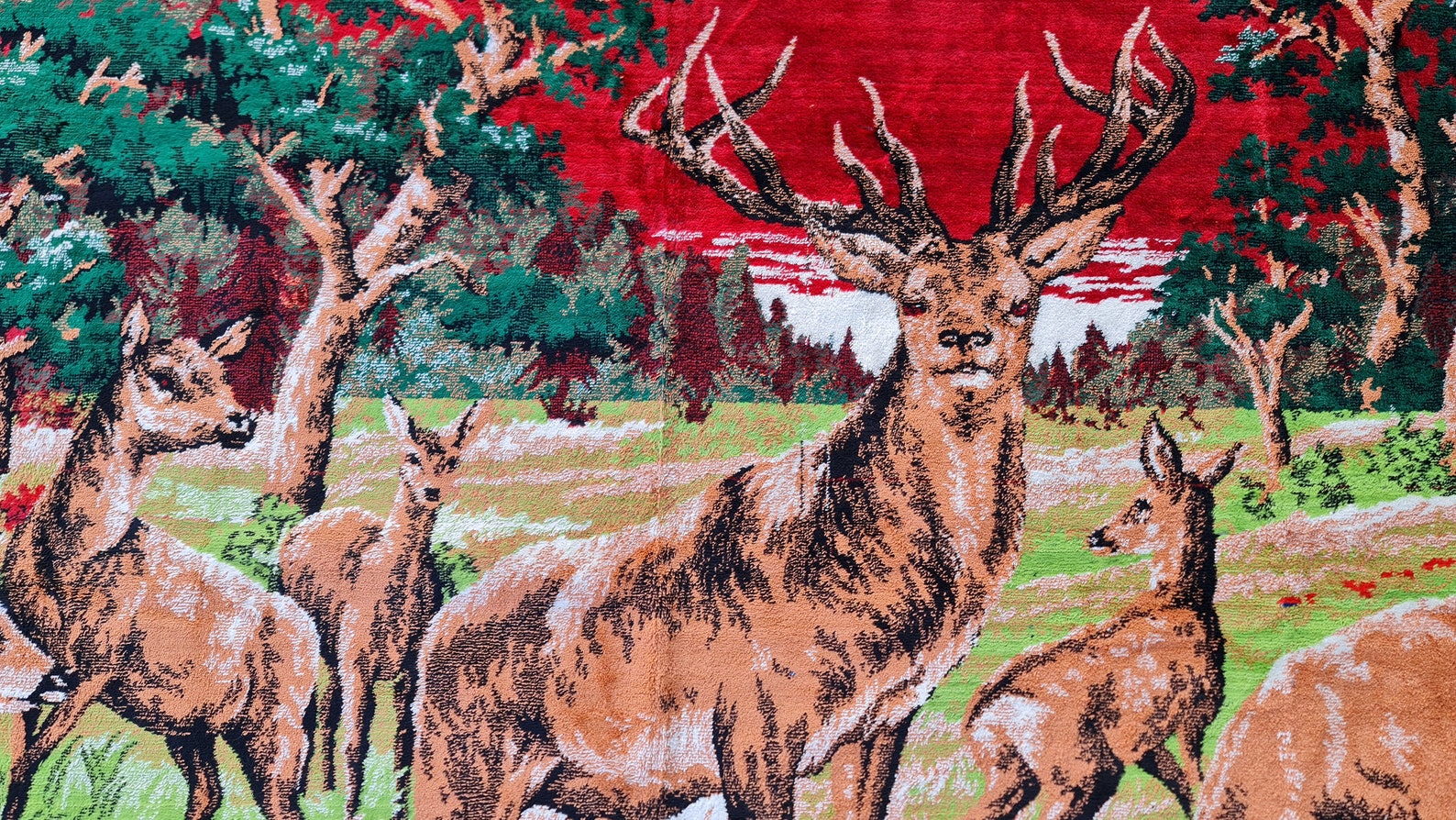 Deer Design Rug Ethnic Rug Area Rug Wall Rug Eclectic Rug - Etsy