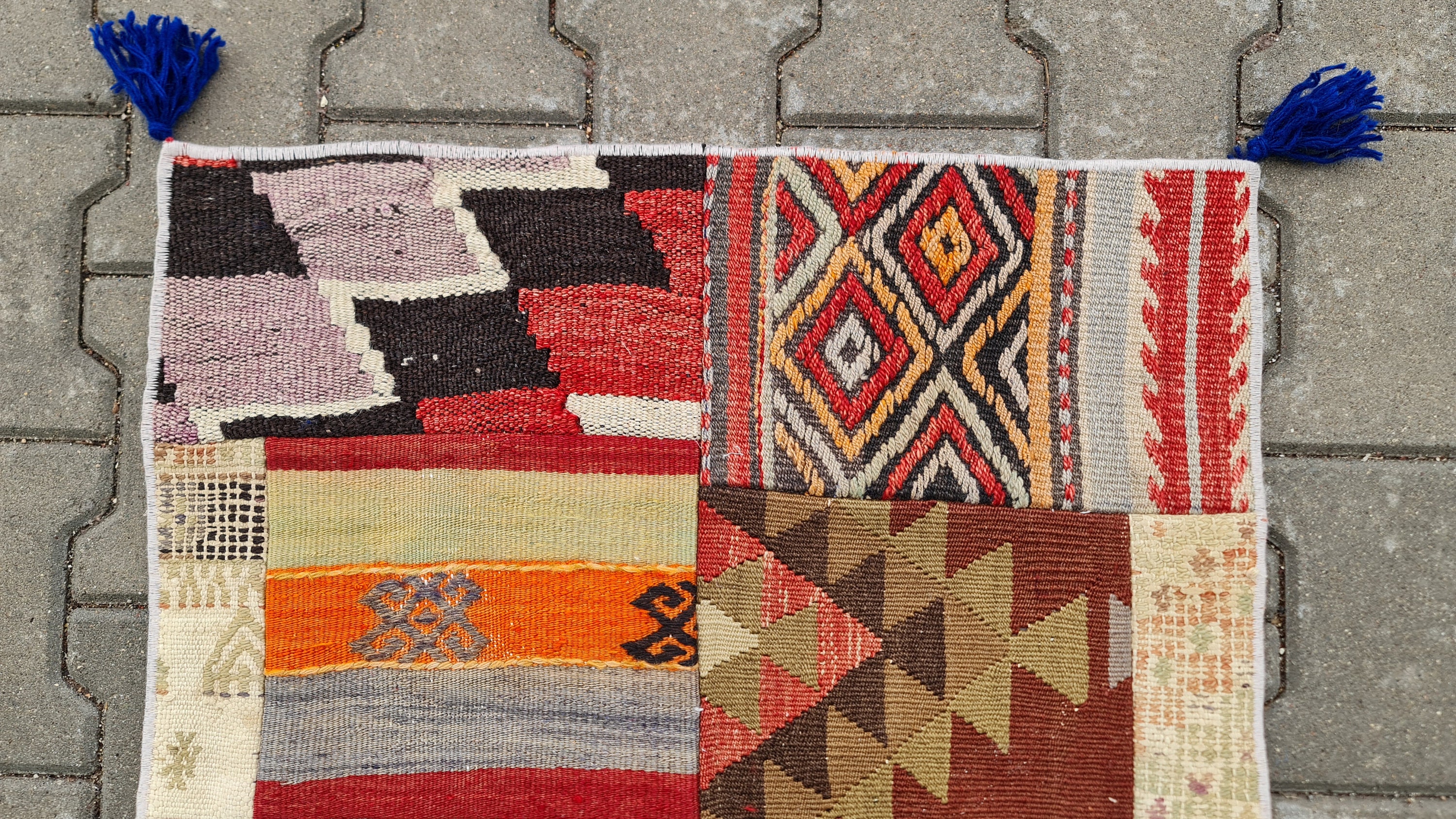 Patchwork small rugs Welcome Rug Turkish Rug Vintage Rug | Etsy