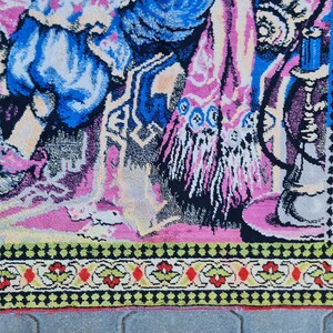 Area Rug 4x5, Vintage Rug 4x5, Office Rug, Art Wall Rug, Paint Kilim ...