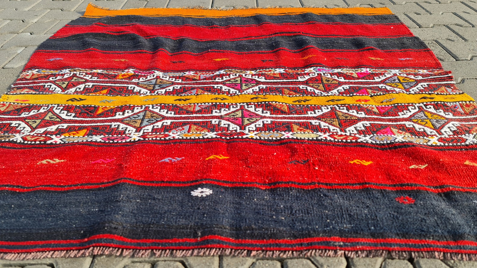 4x4 Rug Square Rug Colorful Rug Area Rug Oushak Rug | Etsy