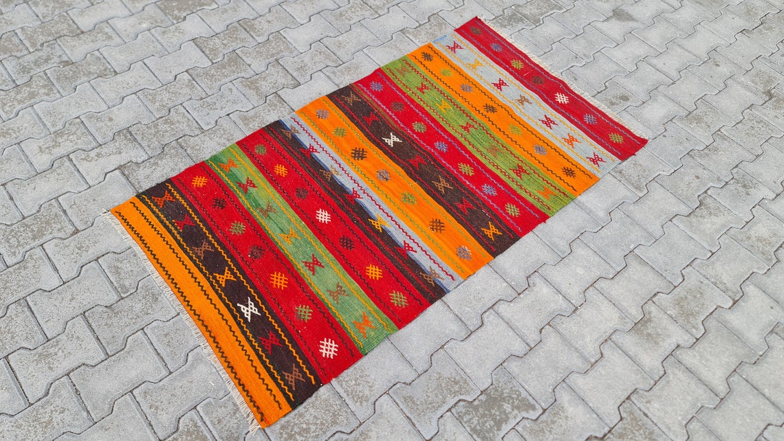 Tribal Rug Nomad Rug Colorful rug Rainbow rug Ethnic Rug | Etsy