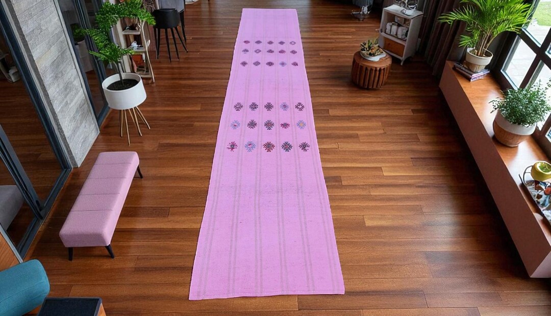 Runner Rug 2x15, Runner Pink Kilim, Vintage Pink Rug, Hallway Rug 2x15 ...