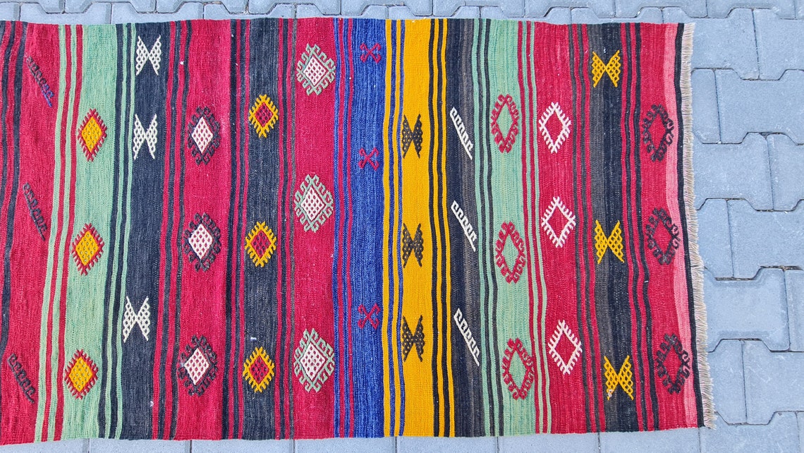 Wool Stair Rug Rainbow Runner Ethnic Rug Kilims Rug Living - Etsy