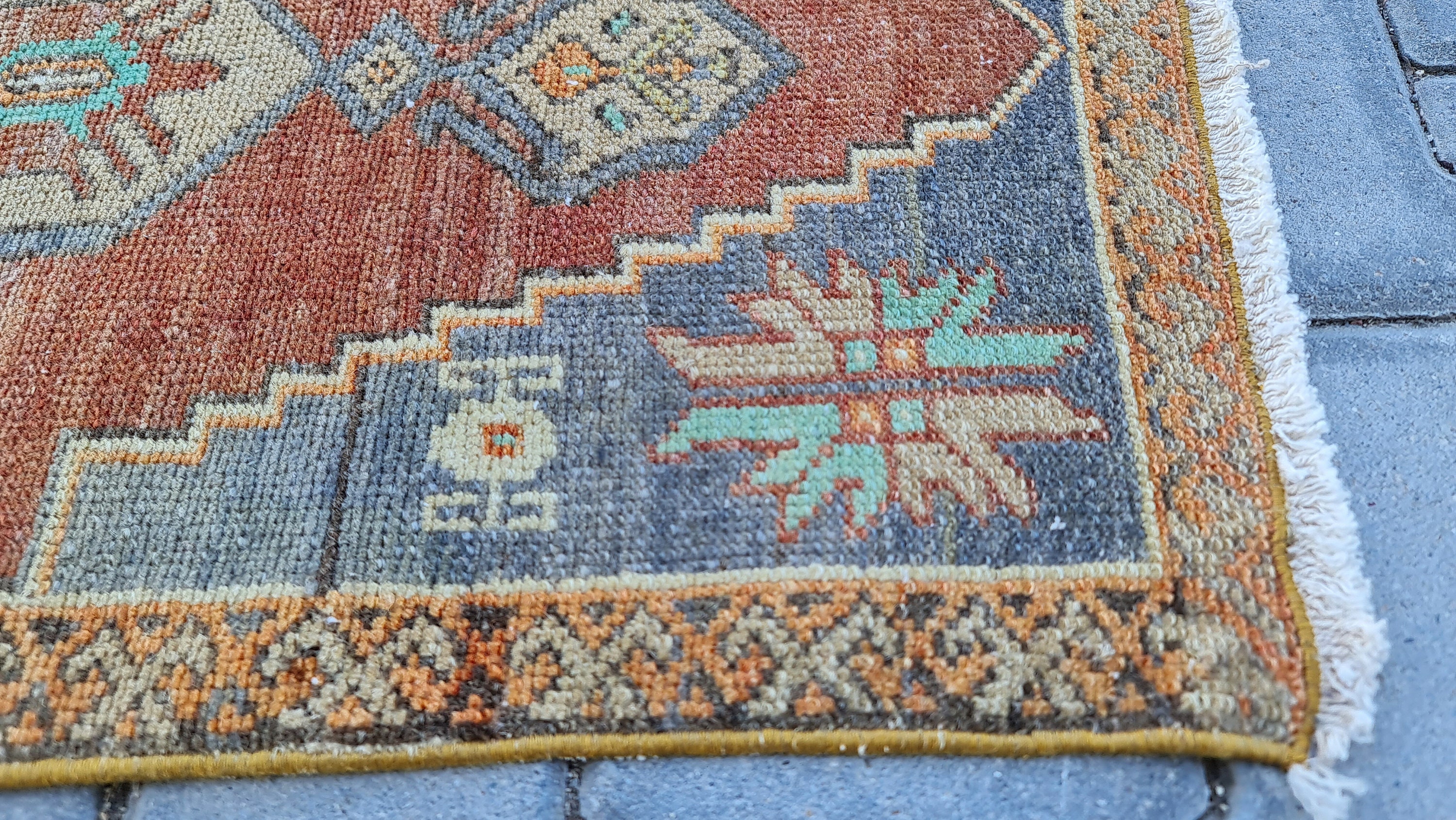 Small Kilim Welcome Rug Oushak Rug Turkish Rug Bath Math - Etsy