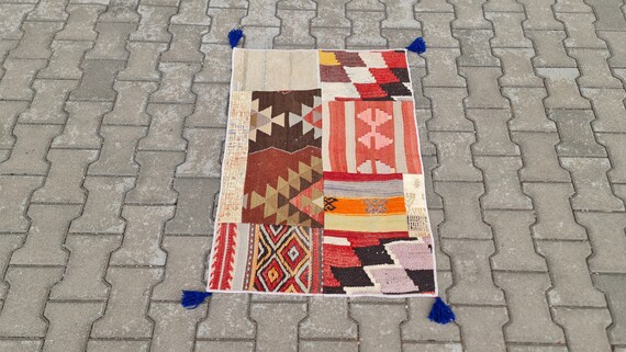 Patchwork Small Rugs Welcome Rug Turkish Rug Vintage Rug - Etsy