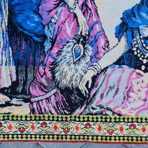 Area Rug 4x5, Vintage Rug 4x5, Office Rug, Art Wall Rug, Paint Kilim ...