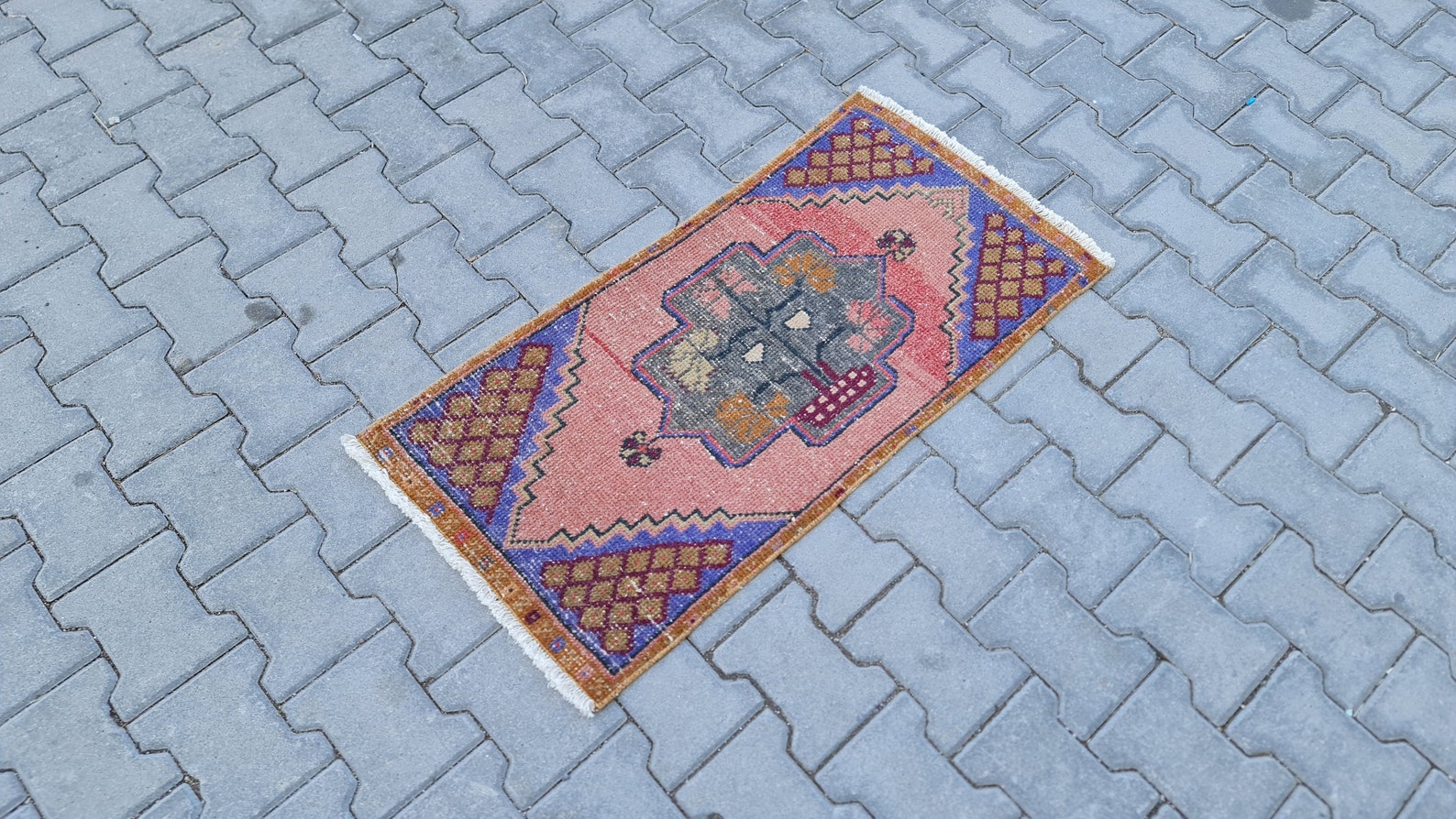 Blue Pink Rug Gift Rug Welcome Rug Oushak Rug Turkish Rug - Etsy