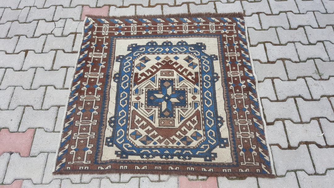 Square Rug, Square Small Rug, Oushak Rug, Vintage Rug, Turkish Rug ...