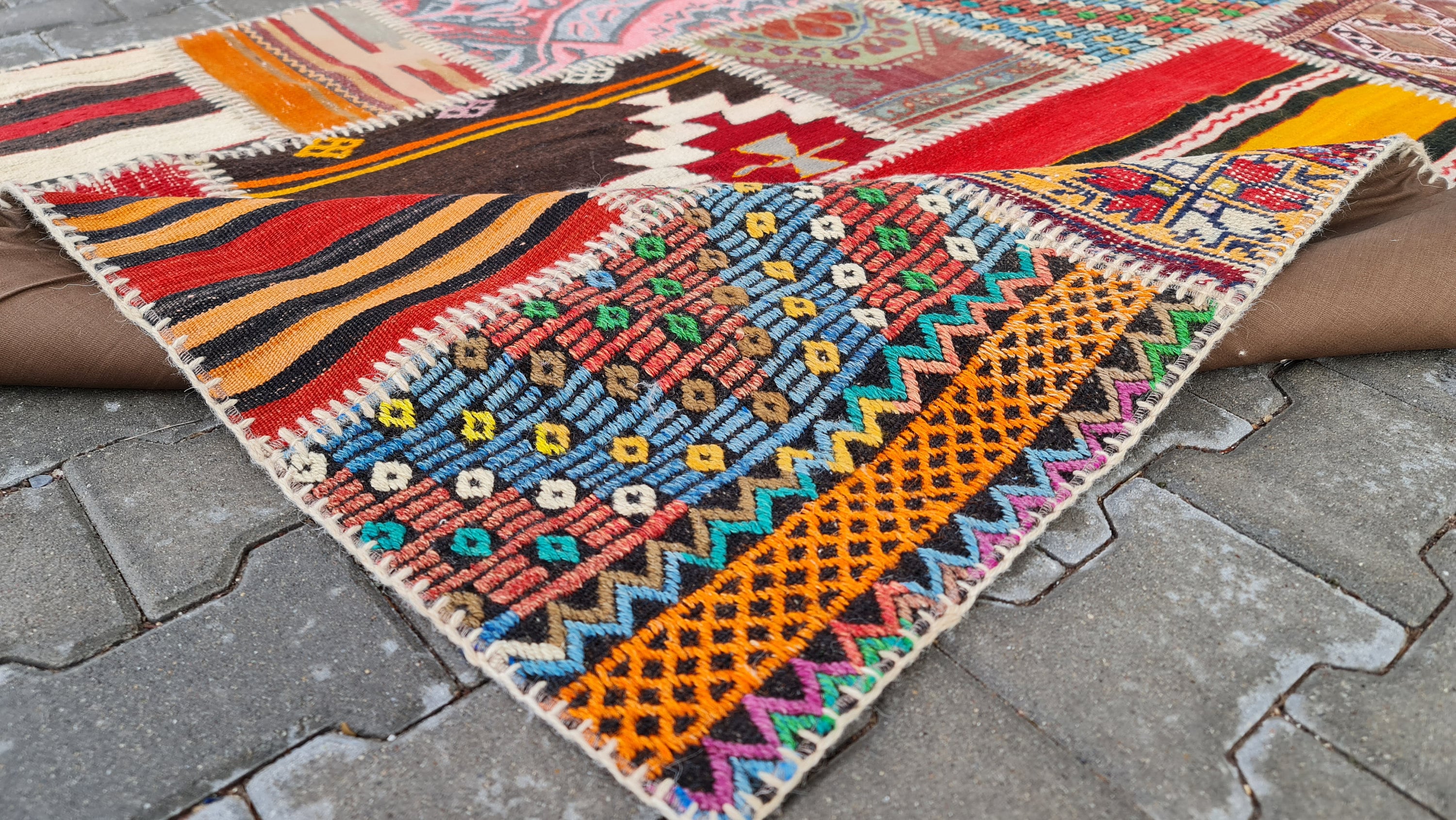 Patchworks rug Ethnic Rug Area Rug authentic Rug Eclectic | Etsy