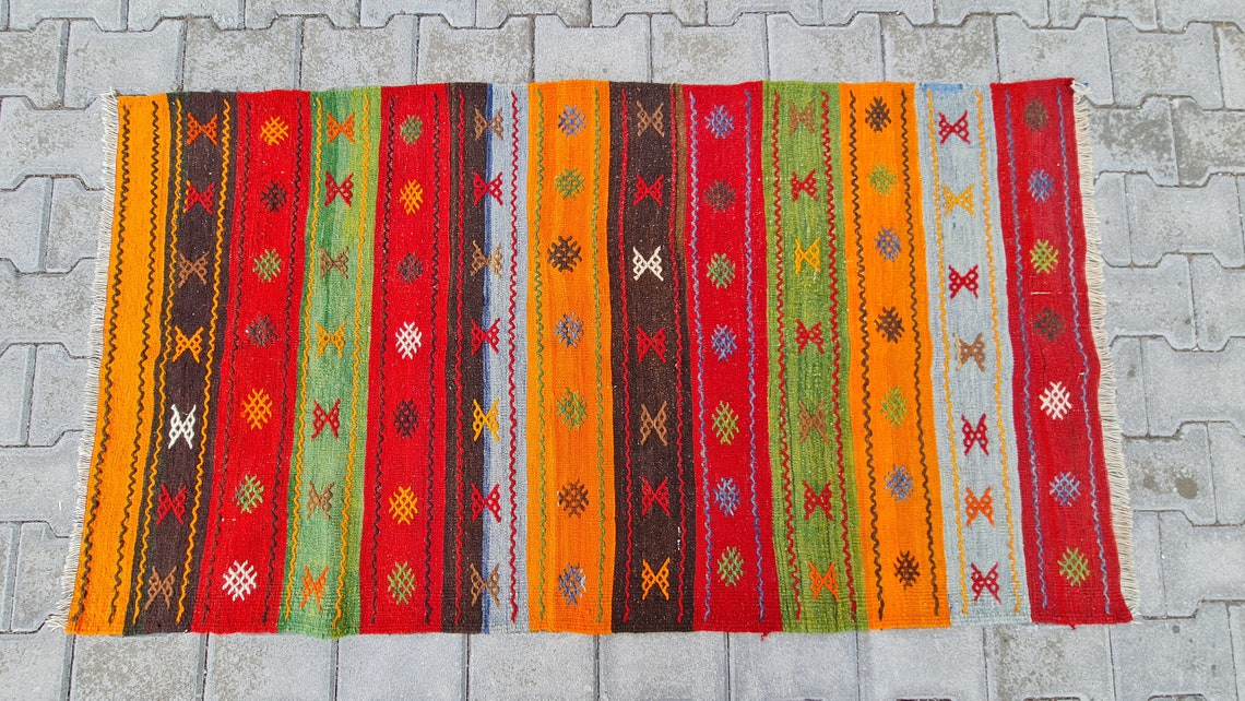Tribal Rug Nomad Rug Colorful Rug Rainbow Rug Ethnic Rug - Etsy