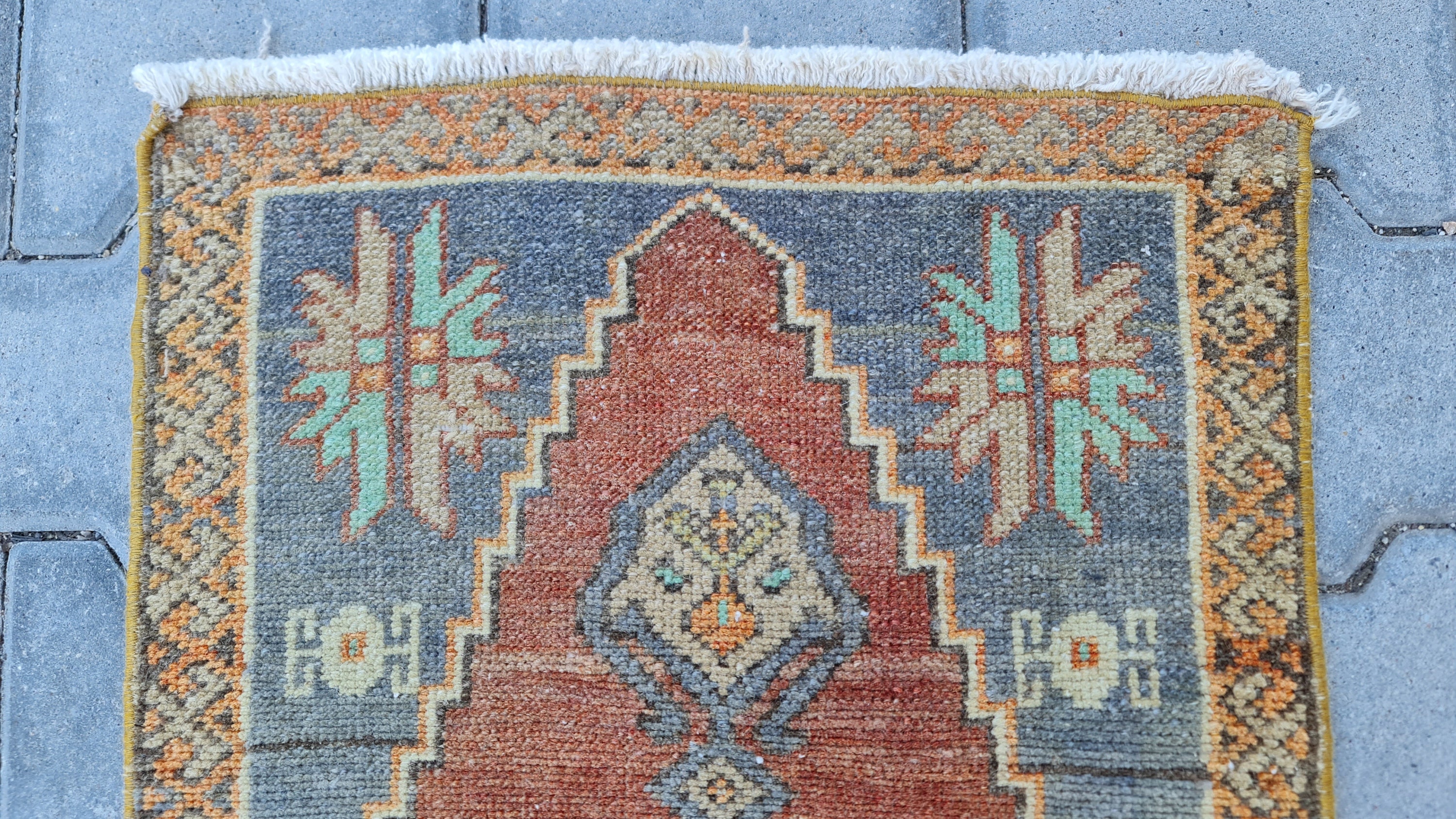 Small Kilim Welcome Rug Oushak Rug Turkish Rug Bath Math - Etsy