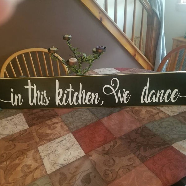 In This House We Dance in the Kitchen Sign - Etsy