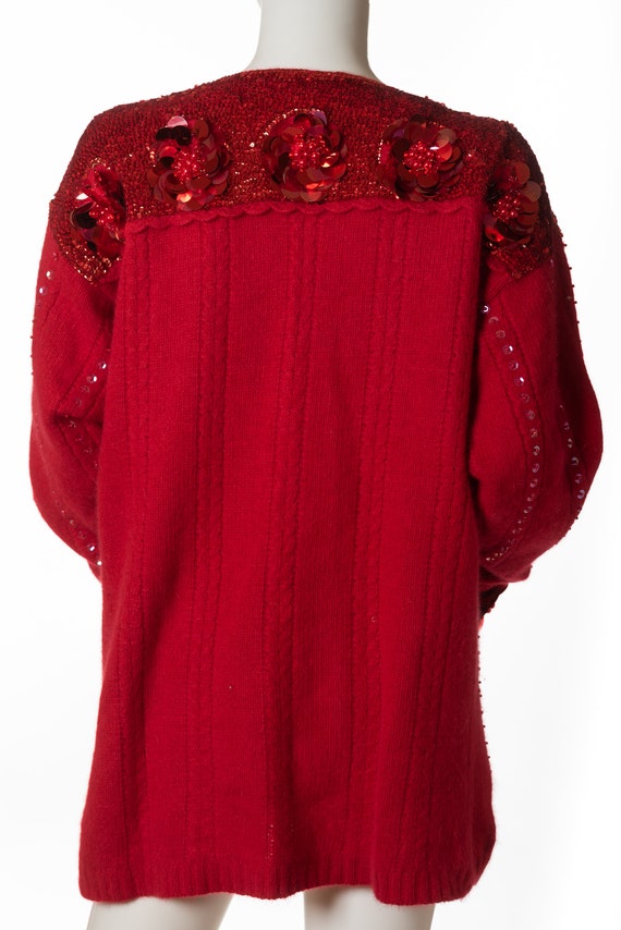 Cedar Fancy Red Angora and Lambswool Sweater - Gem