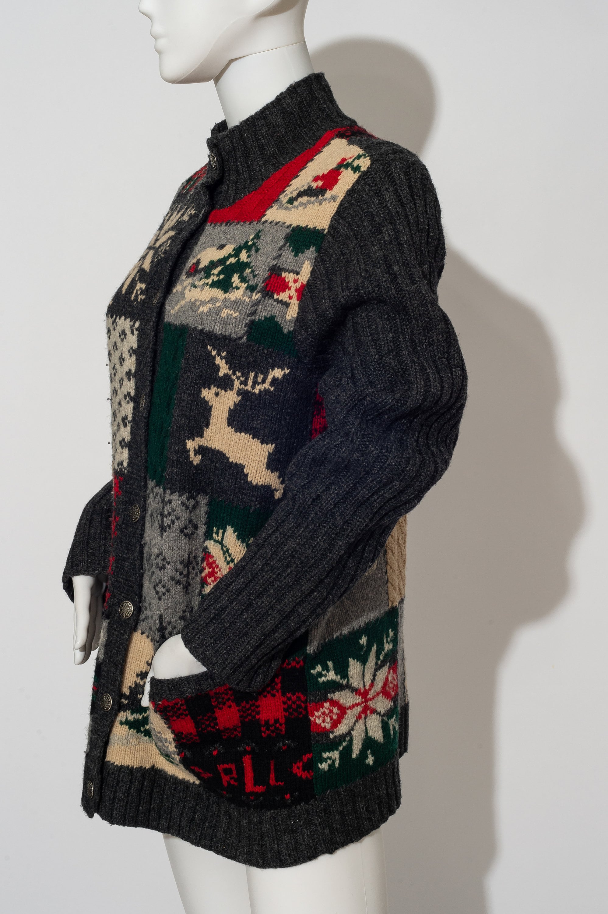 Gorgeous Vintage Patchwork Christmas Sweater by Lauren Ralph Lauren - Etsy