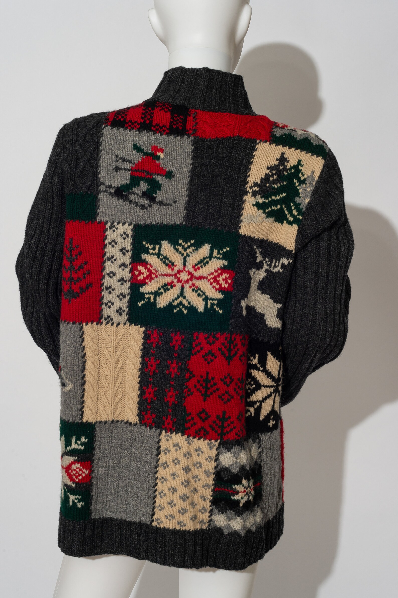 Gorgeous Vintage Patchwork Christmas Sweater by Lauren Ralph Lauren - Etsy