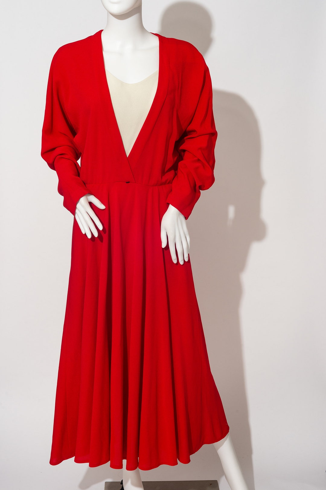 Vintage Liz Claiborne Red and White Pull Over Dress - Etsy