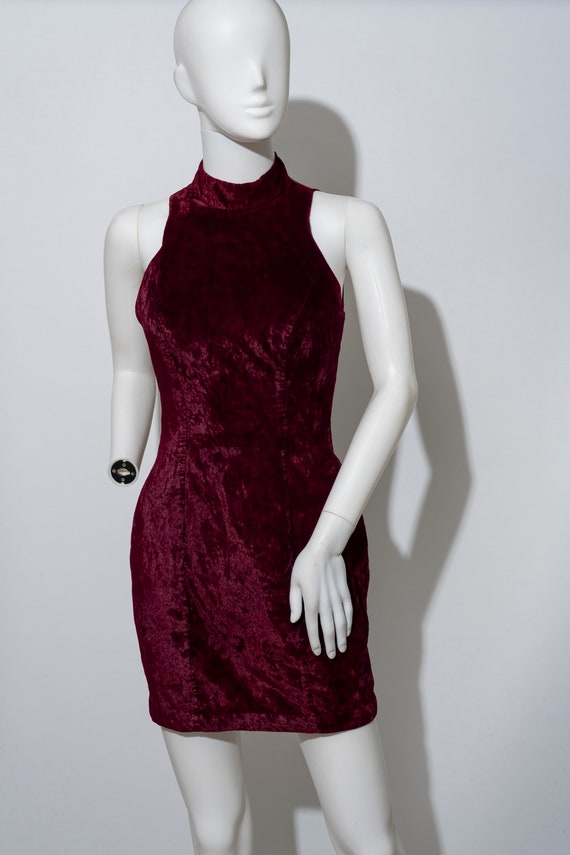Vintage De Laru Very 90s Y2K Slinky Red Wine Velvety … - Gem