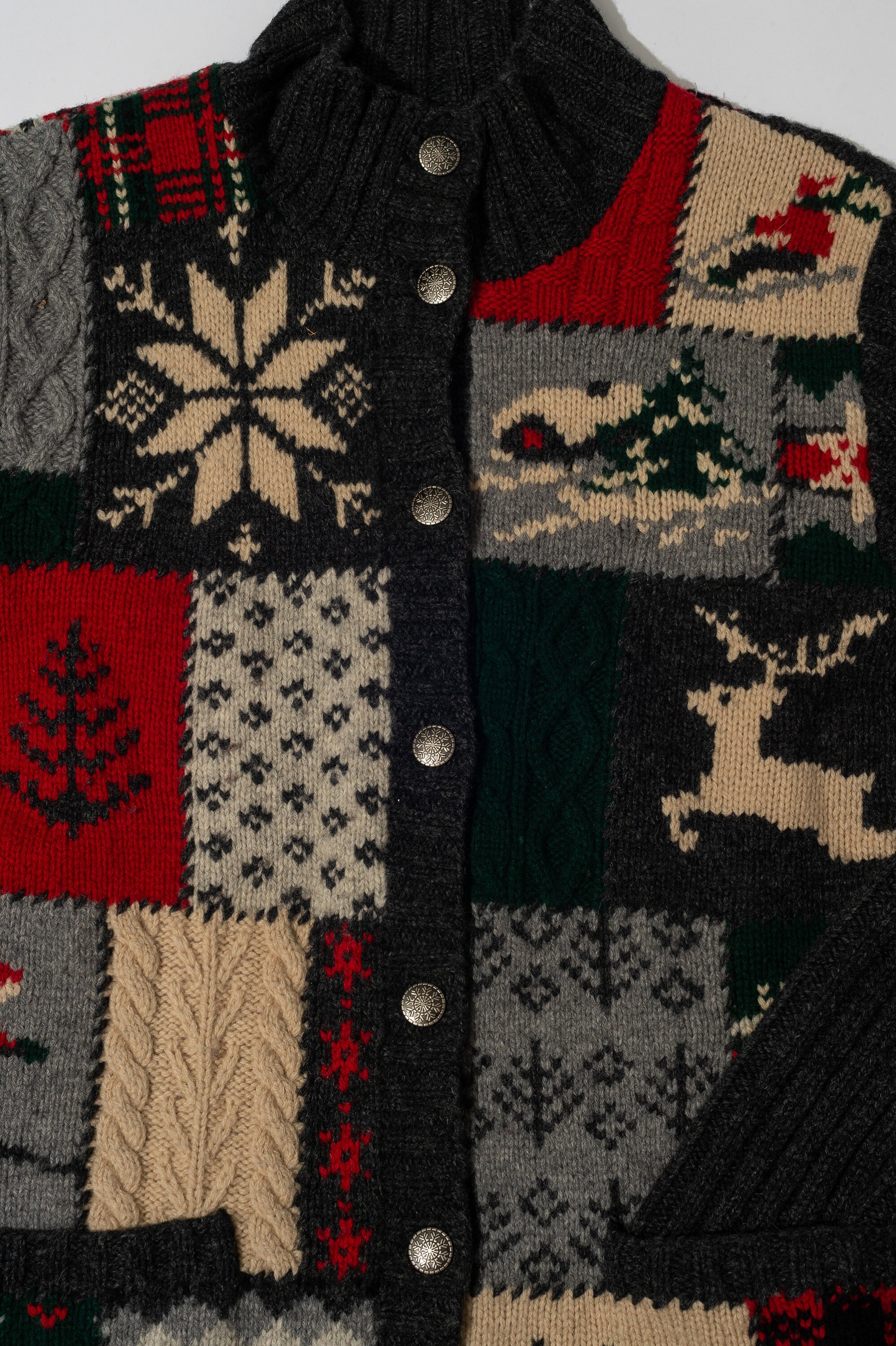 Gorgeous Vintage Patchwork Christmas Sweater by Lauren Ralph Lauren - Etsy