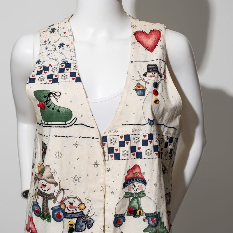 Snowman Vest - Etsy