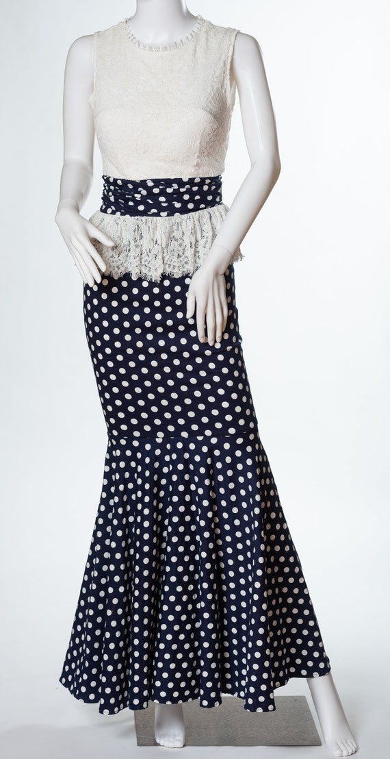 Navy polka dot full - Gem