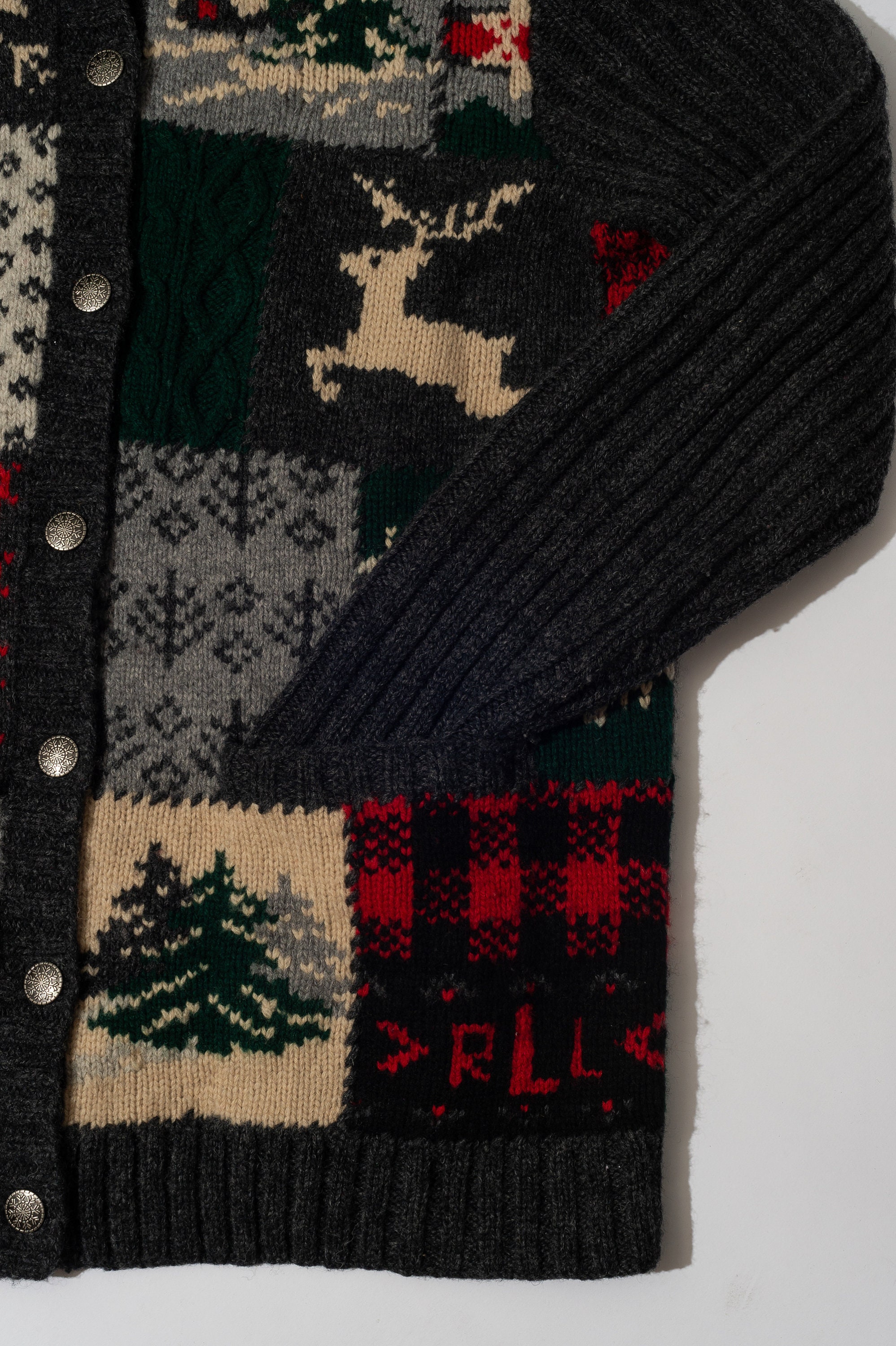 Gorgeous Vintage Patchwork Christmas Sweater by Lauren Ralph Lauren - Etsy