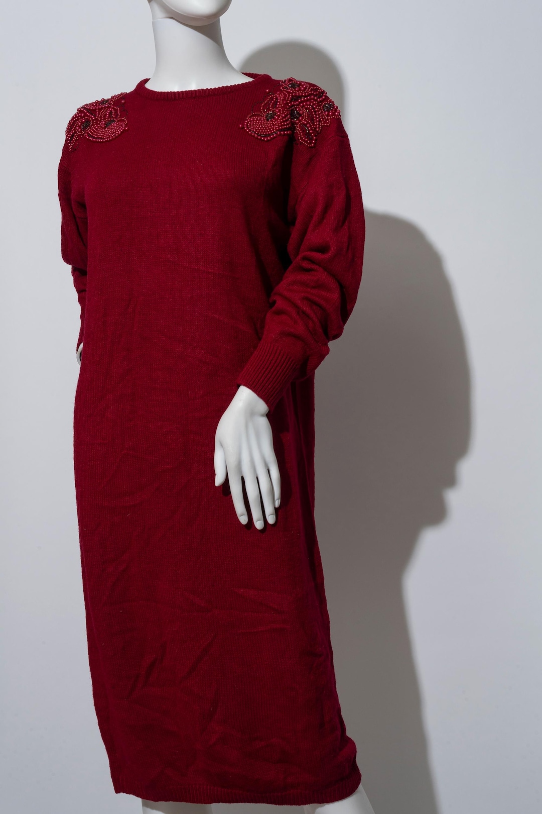 Vintage Plain Jane by Sweet Baby Jane Long Sleeve Red Sweater Dress - Etsy