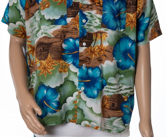 Van Cort Hawaiian Button Down Shirt - Gem
