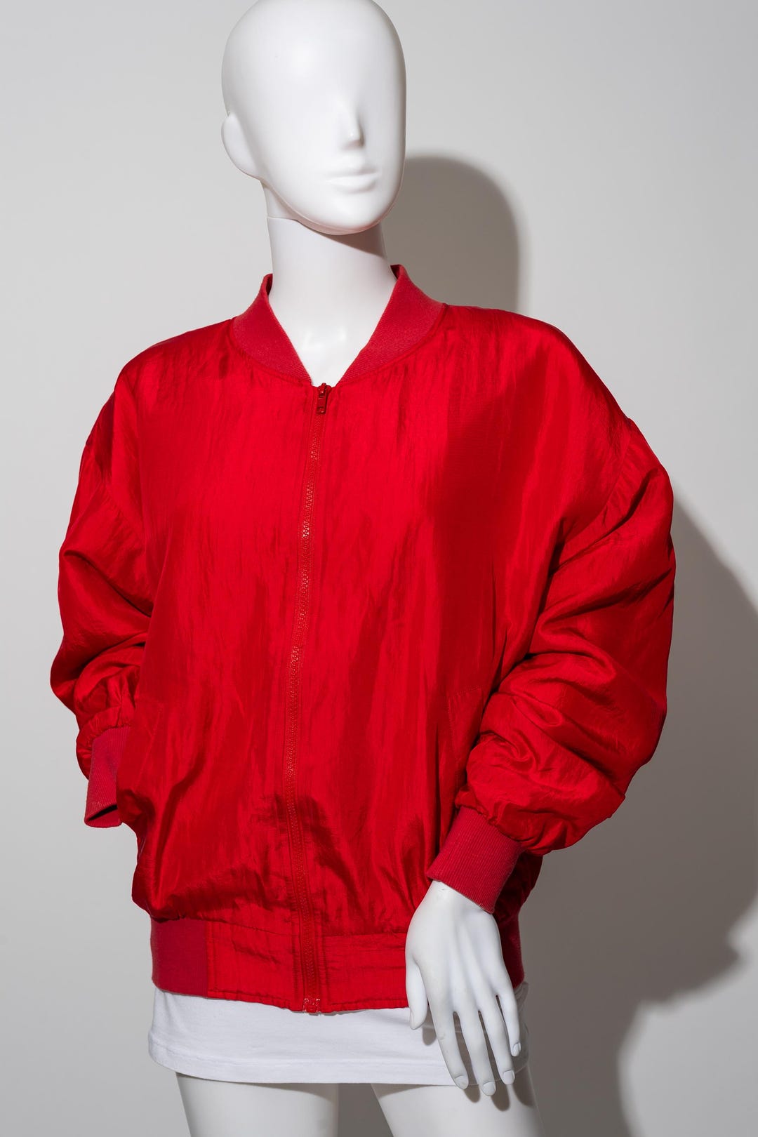 Vintage Carol Horn Worksop 100% Red Silk Bomber Jacket - Etsy
